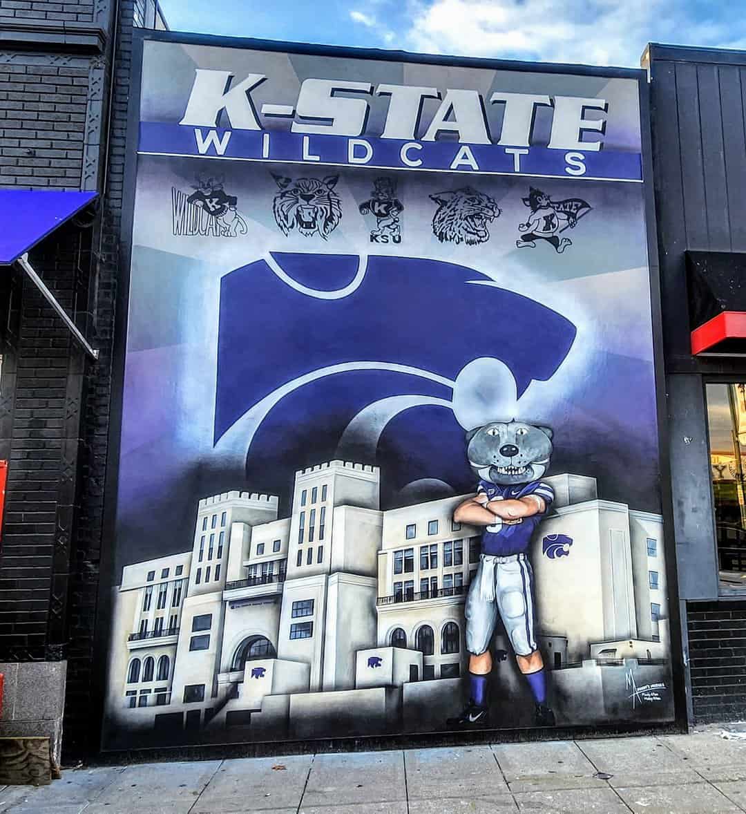 K-State Wildcats Mural in Manhattan, Kansas